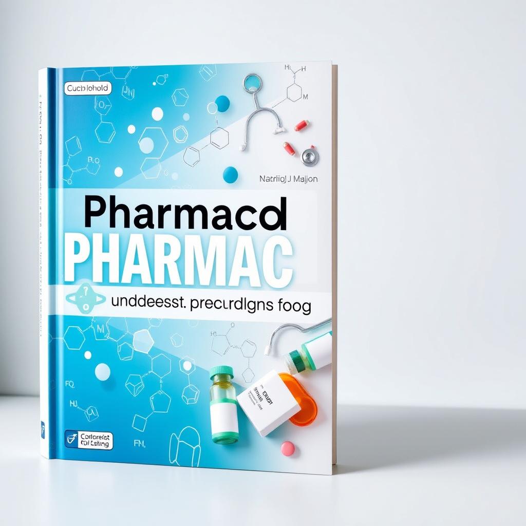 Pharmacology Unlocked: Modern Textbook Cover Design