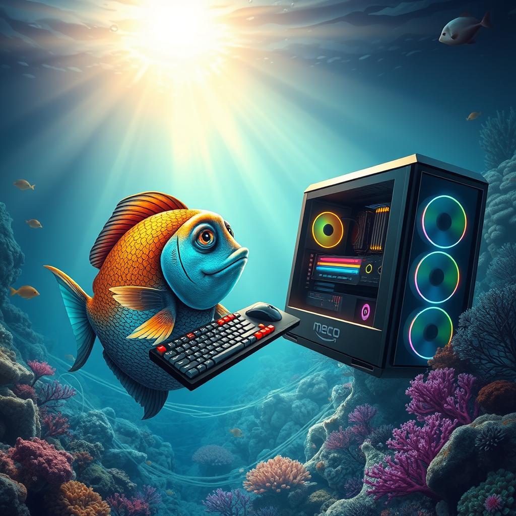 Whimsical Underwater Fantasy: Fish Uses Gaming PC