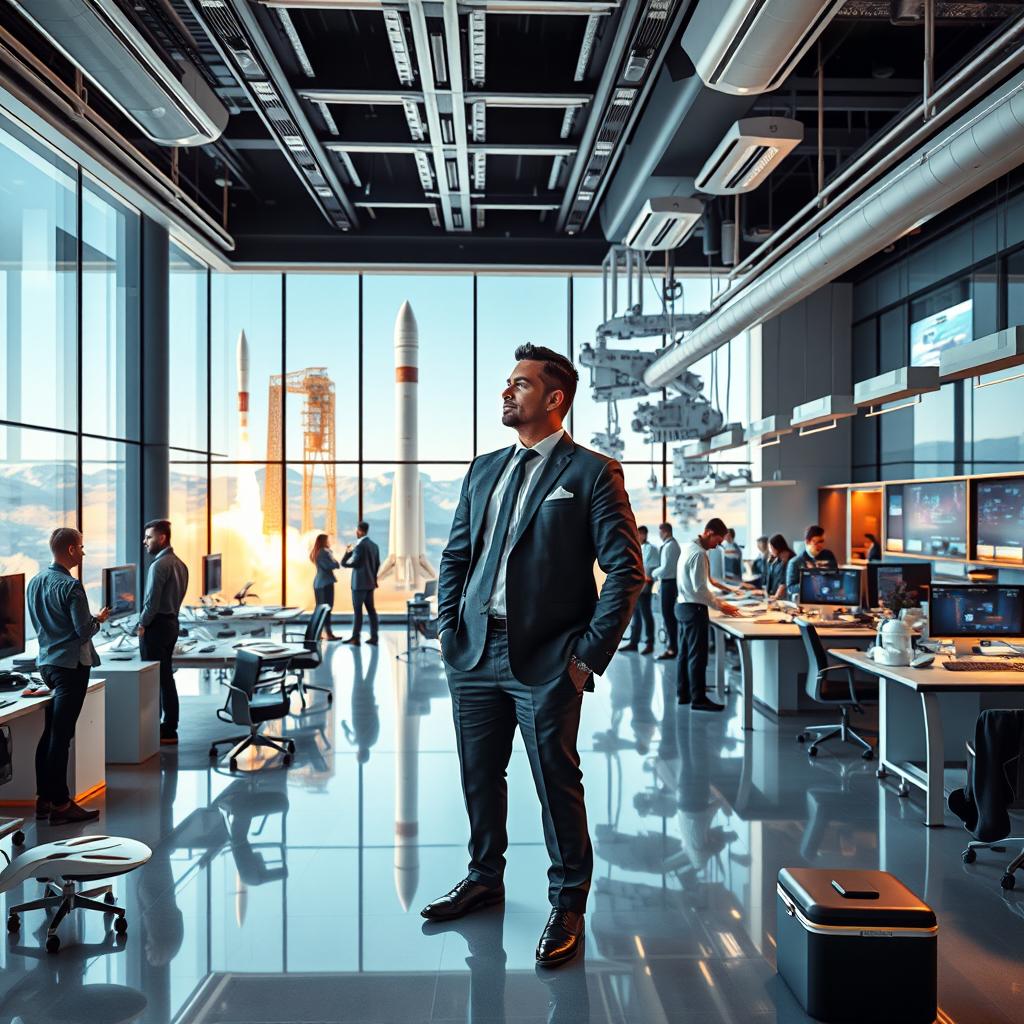 Explore a Dynamic Aerospace Office Interior