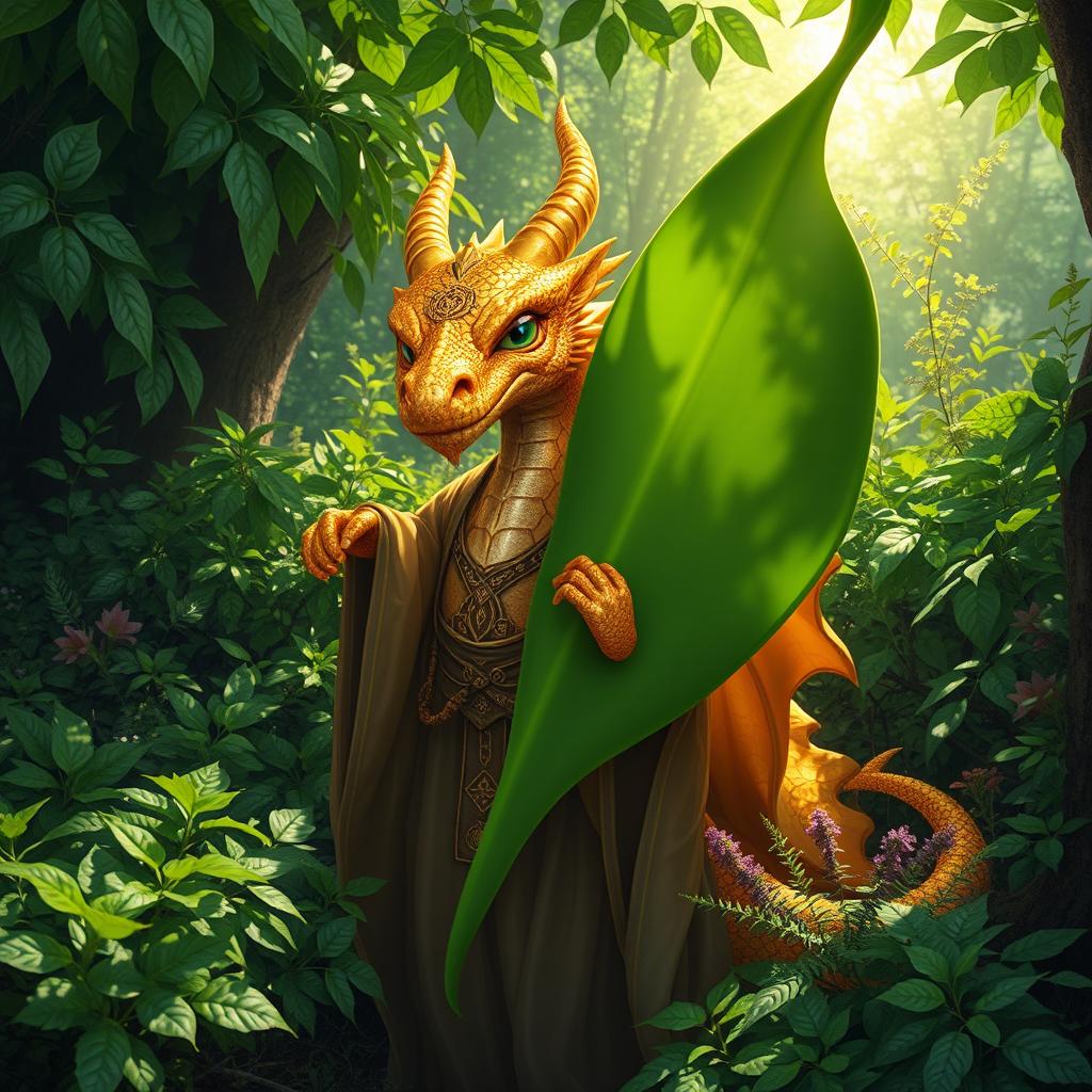 Magical Hide and Seek: Golden Dragonborn Wizard