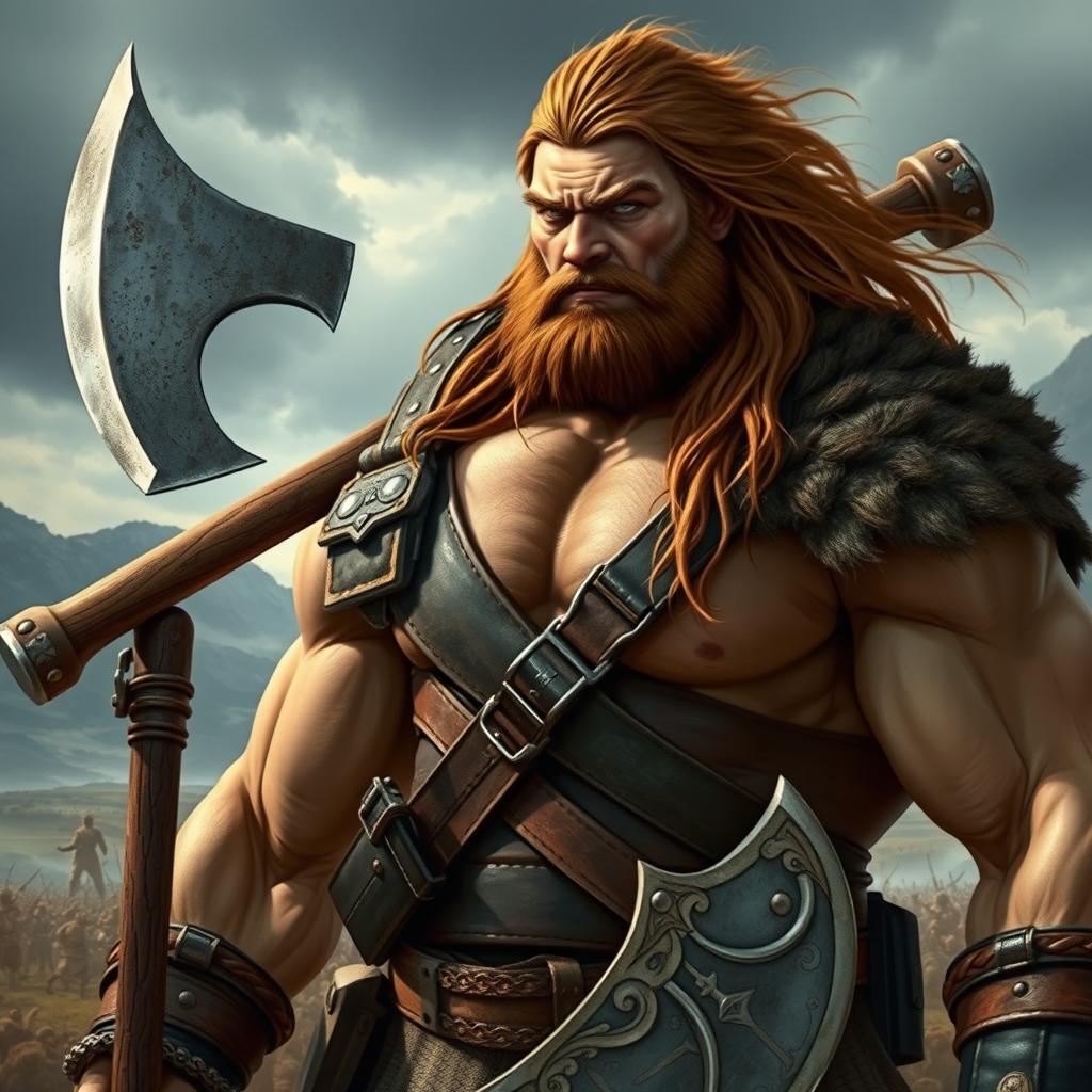 Mighty Human Warrior: Strength and Valor