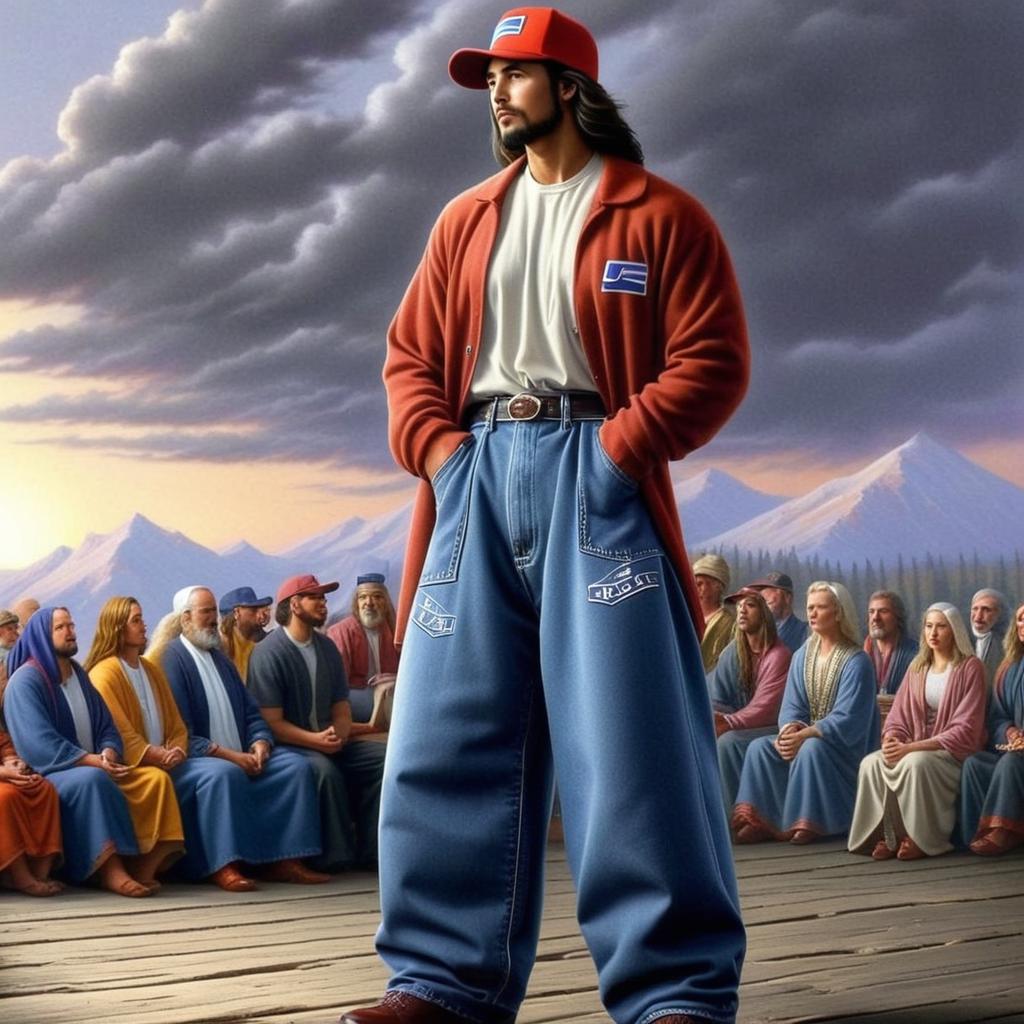 Whimsical Jesus: A Playful Take on Iconic Imagery