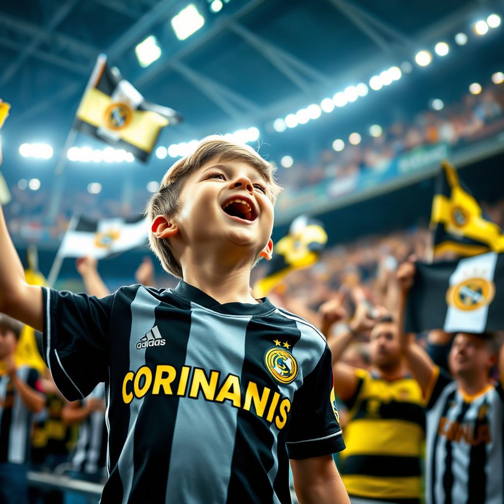 Little Fan: A Young Boy Singing the Corinthians Anthem