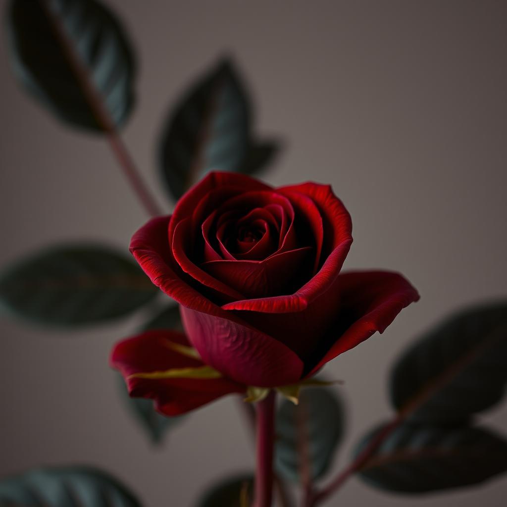 Captivating Crimson Rose in Full Bloom