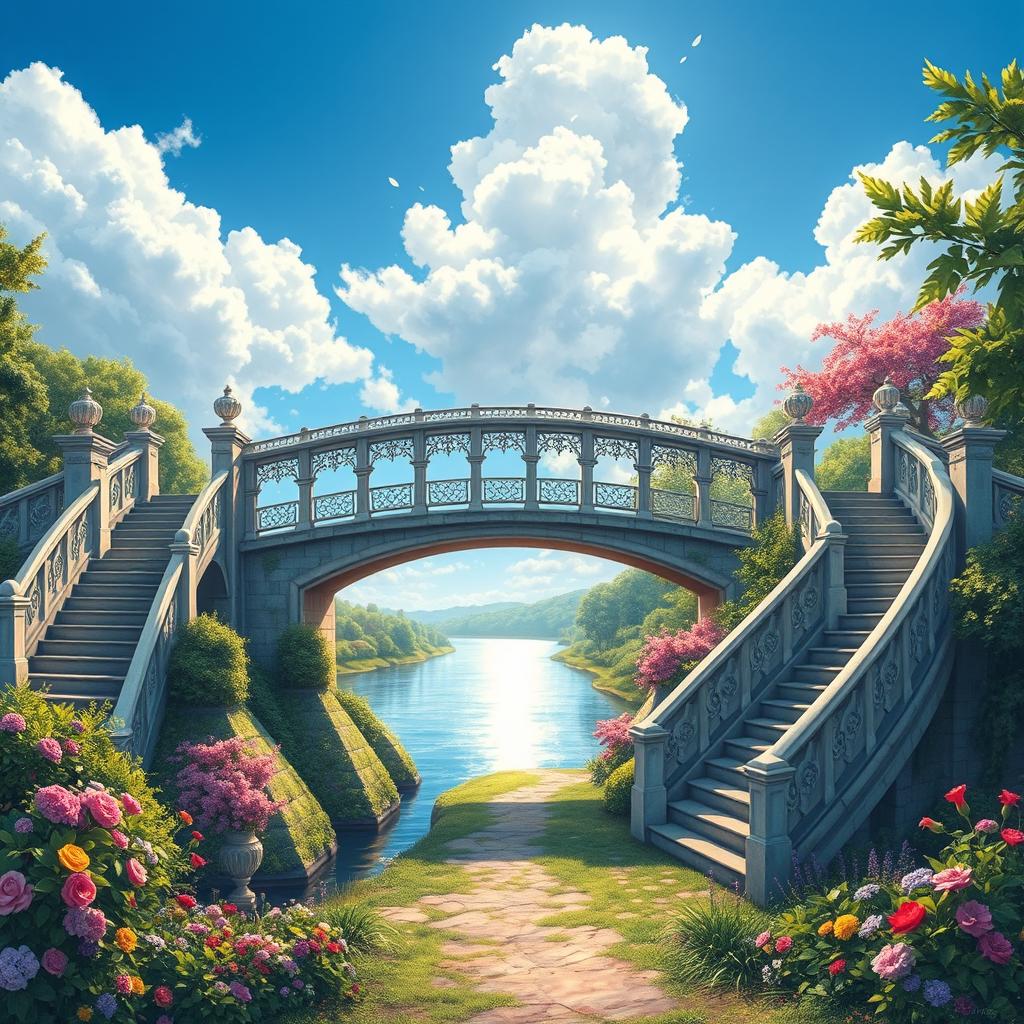 Enchanting Bridge with Stairs: A Scenic Masterpiece