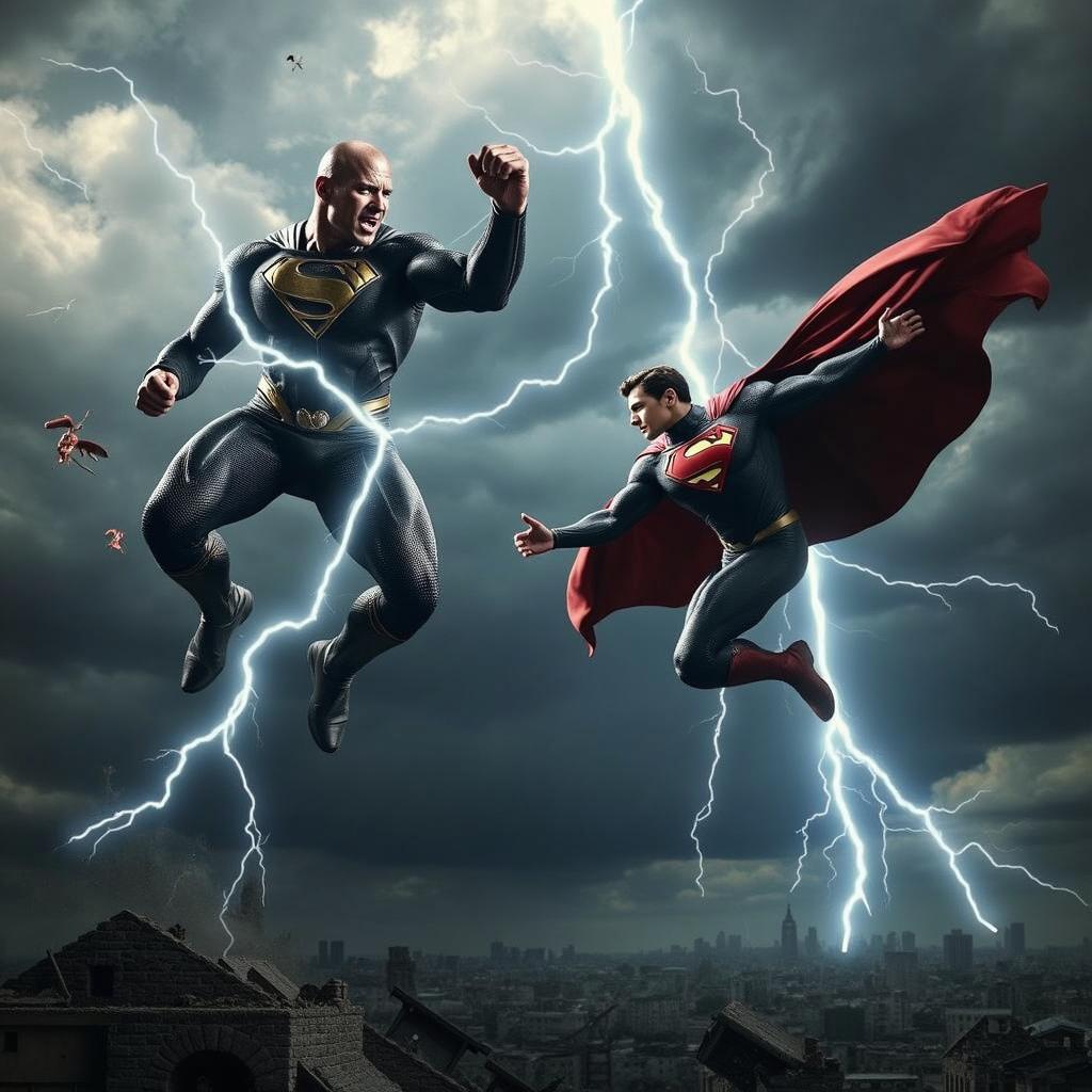Epic Superhero Showdown Against the Storm