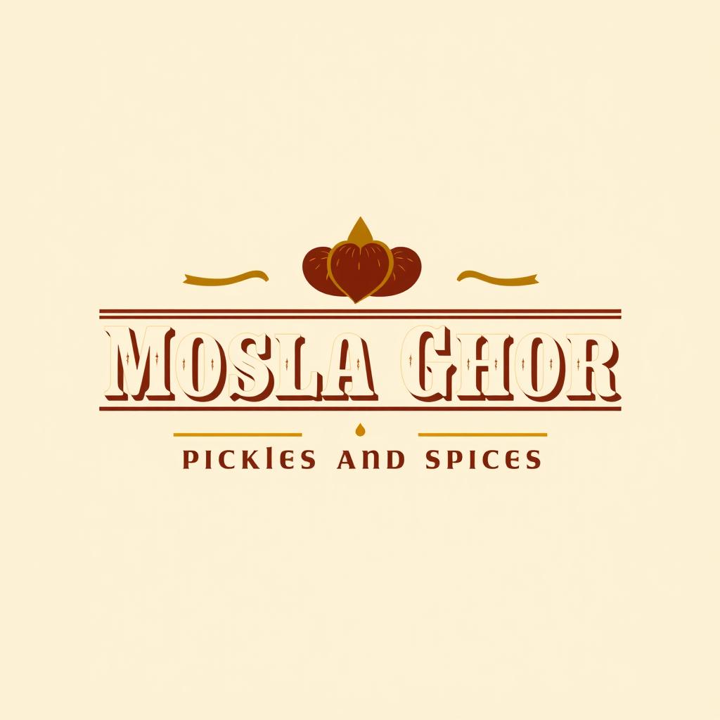 Mosla Ghor: Vintage Logo for Pickles and Spices