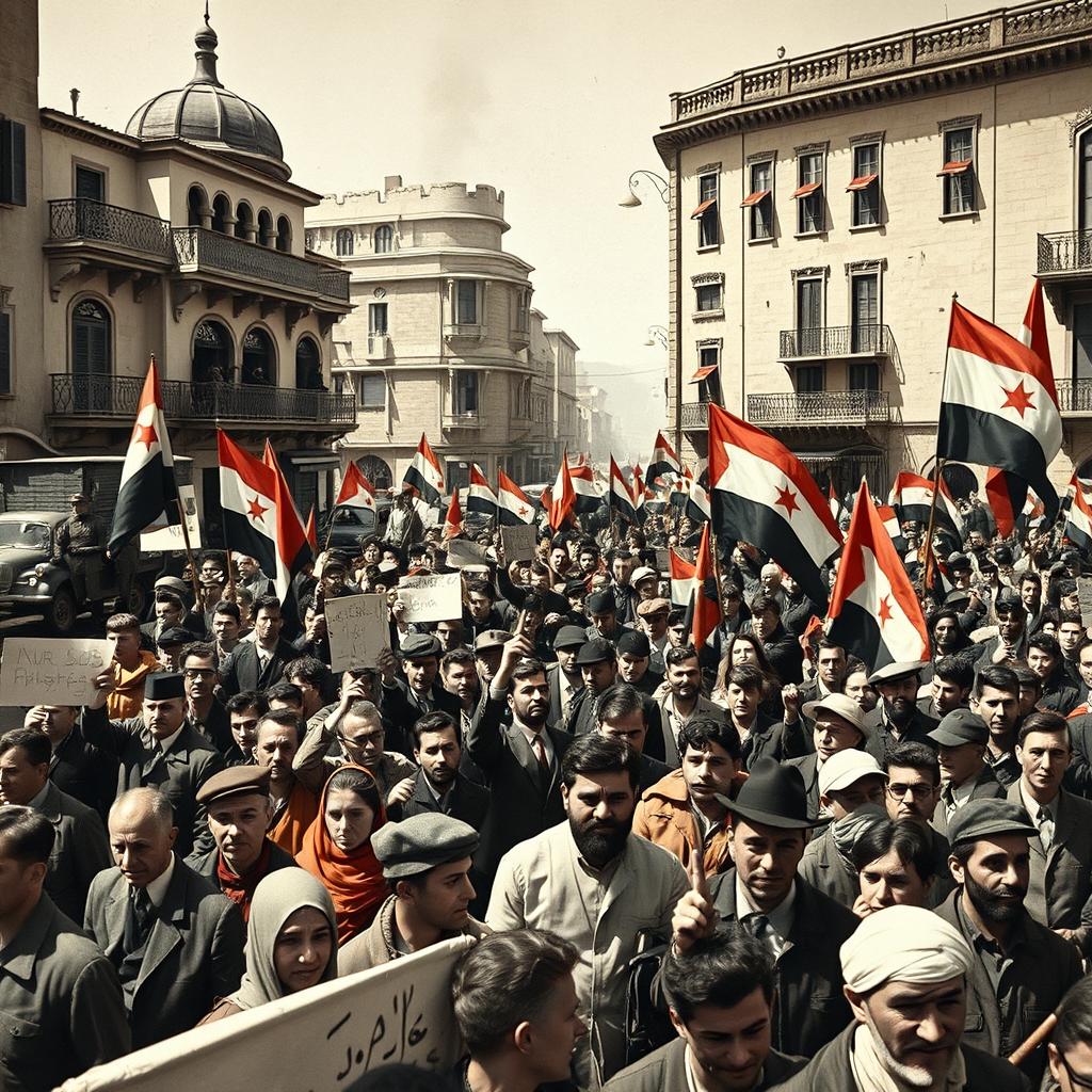 1925 Historical Protests in Damascus
