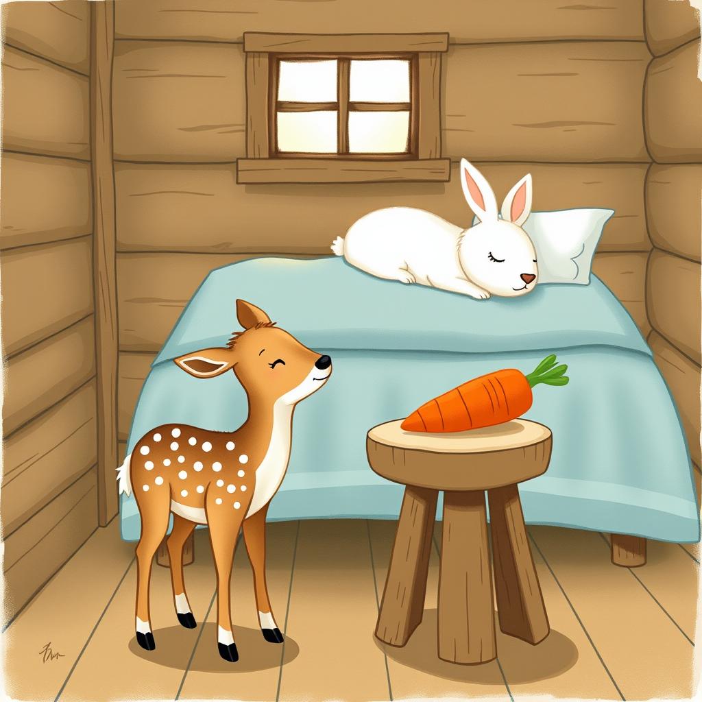 Cozy Cabin Charm: Sika Deer Delight