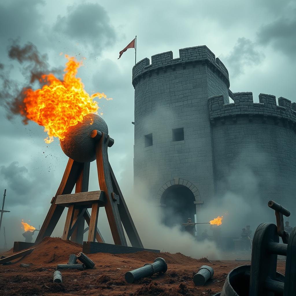 Epic Siege: Catapult Assault on Medieval Tower