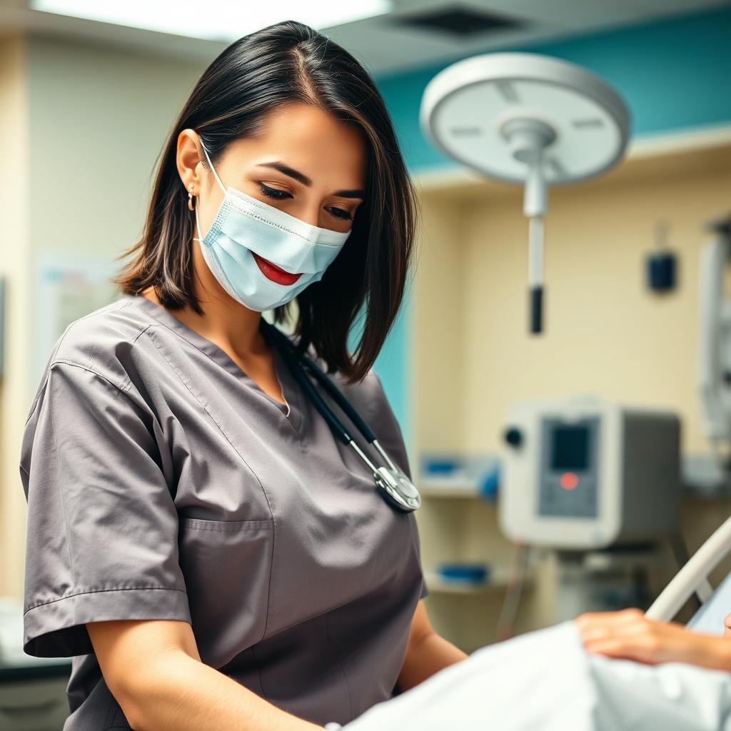 Dedicated Female Nurse Providing Compassionate Patient Care