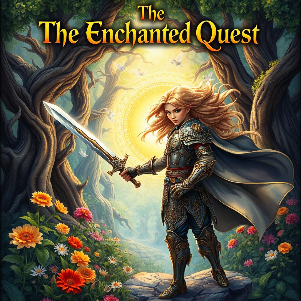 The Enchanted Quest: A Captivating Fantasy Book Cover Design