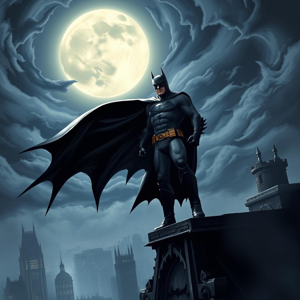 Unleash the Dark Knight: Batman in Full Moon Glory