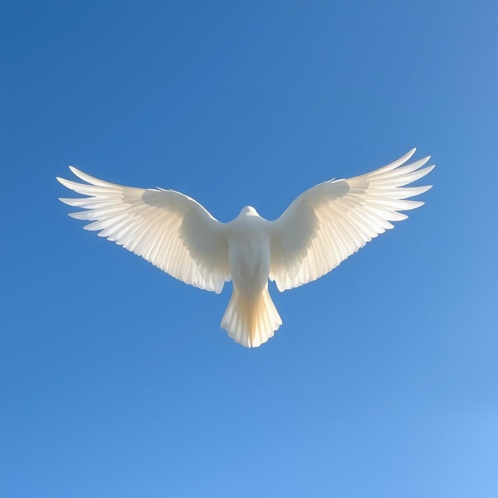 Majestic White Wing in a Blue Sky