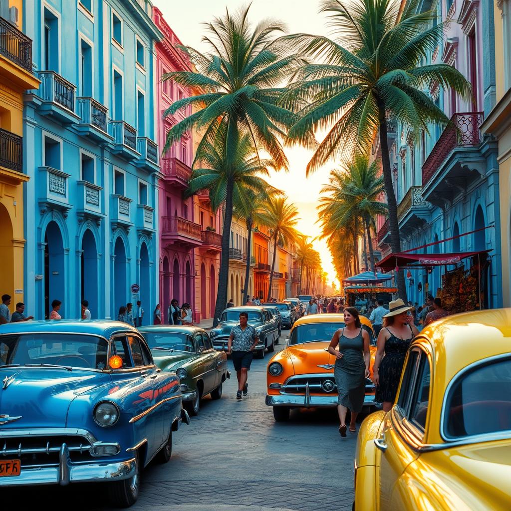 Explore the Colors of Havana: A Vibrant Street Scene