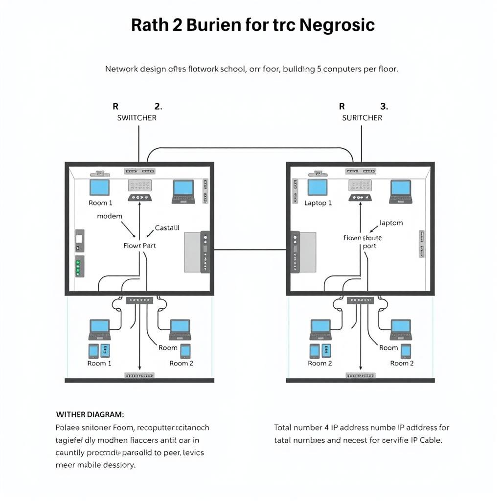 Comprehensive Network Design for a Two-Floor School Building