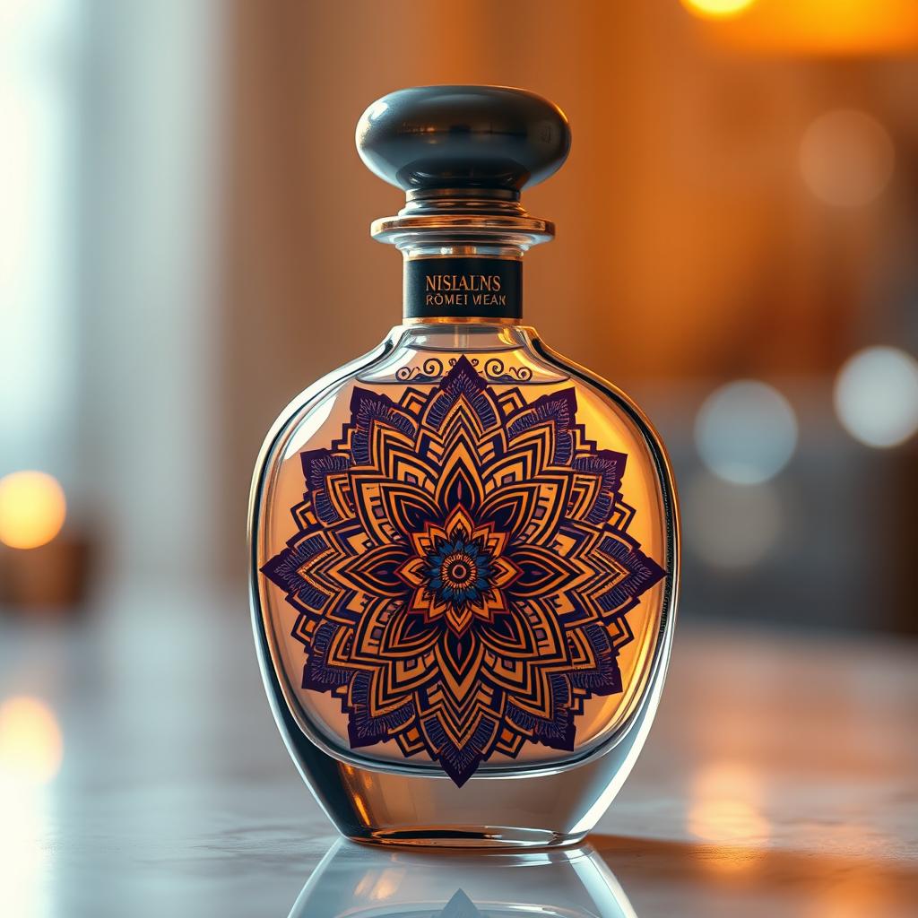 Mandala Elegance: Intricate Perfume Bottle Design