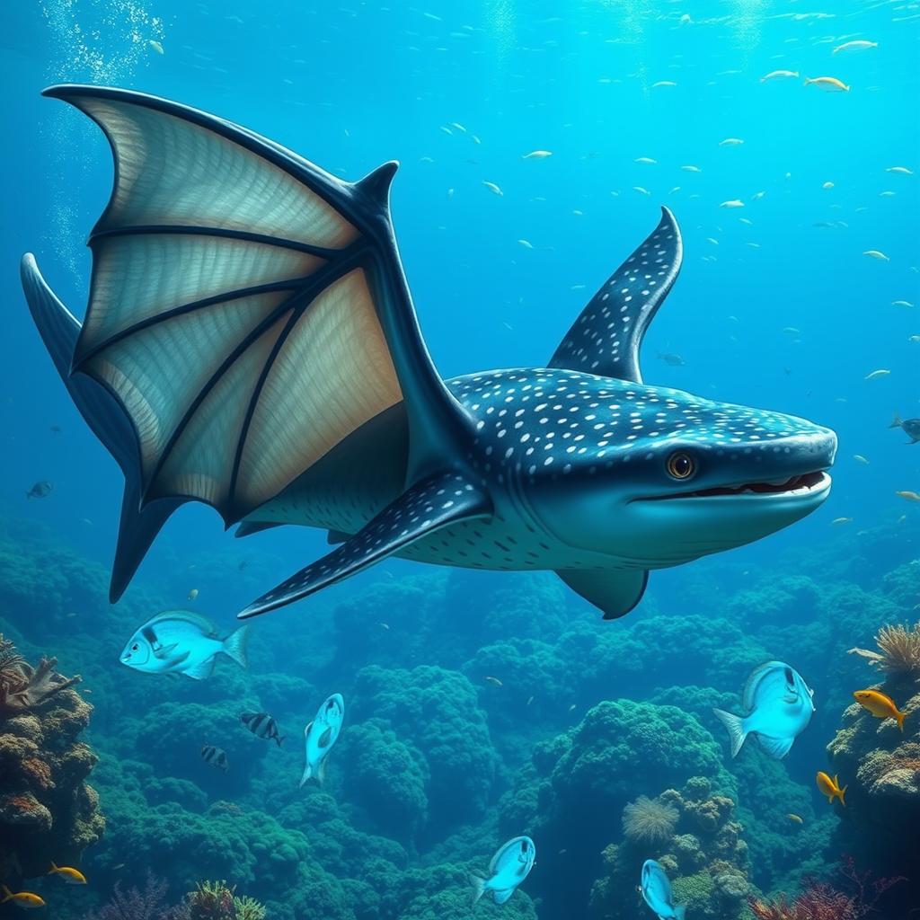 Marvel at the Creative Hybrid: Whale Shark Meets Bat
