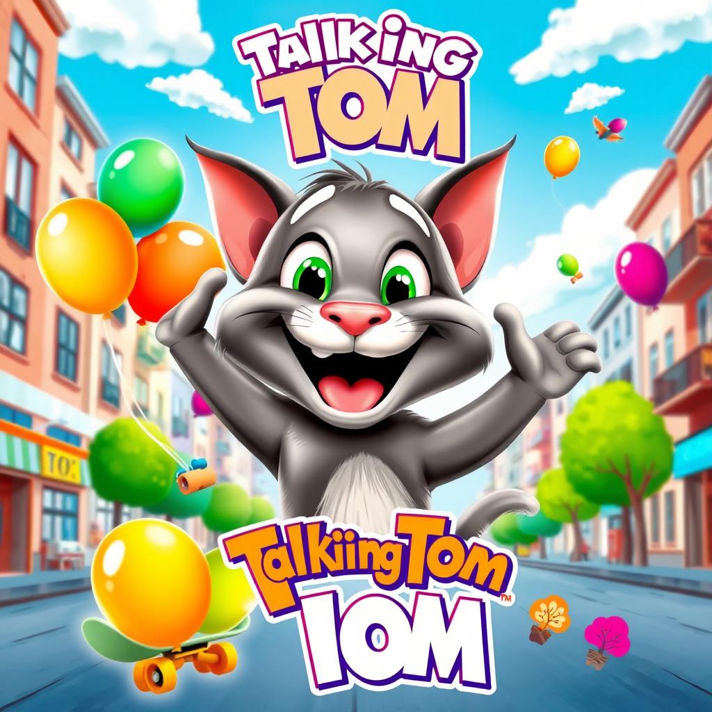 Playful Talking Tom Poster | Vibrant and Colorful