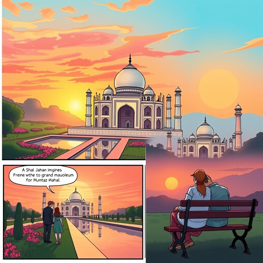 Discover the Taj Mahal: A Comic Strip Journey