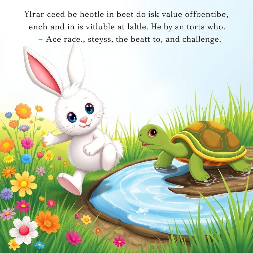 Whimsical Rabbit and Wise Turtle: A Tale of Friendship and Perseverance