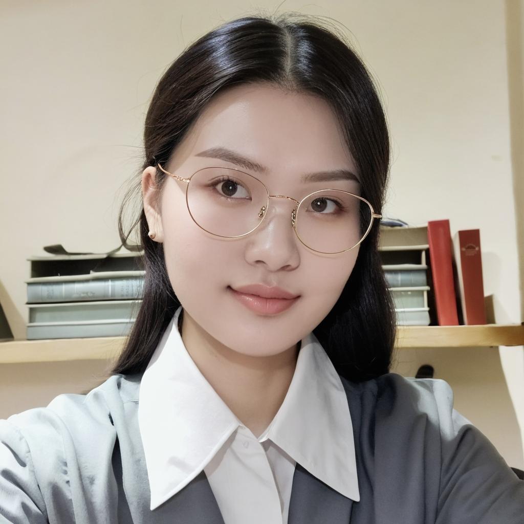 Confident Professional Woman in Soft Office Setting | Idyllic AI