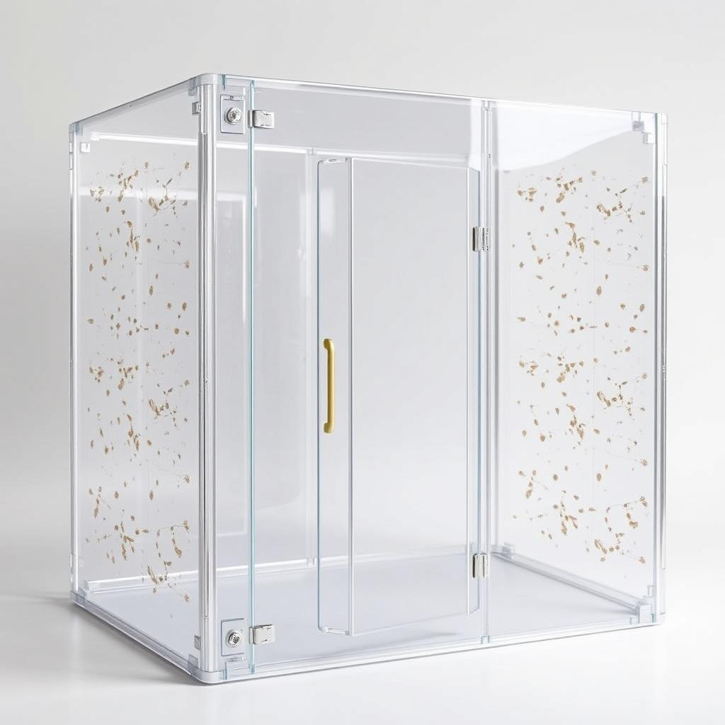 Versatile Clear Rectangular Container with Central Divider