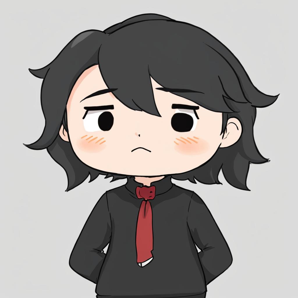 Charming Anime Character Bowing with Food – Idyllic AI Art