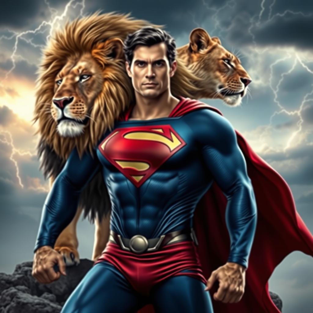 Heroic Fusion: Superman Meets Lion