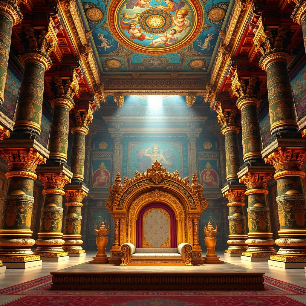 Explore the Majestic Interior of Hiranyakashyap's Palace