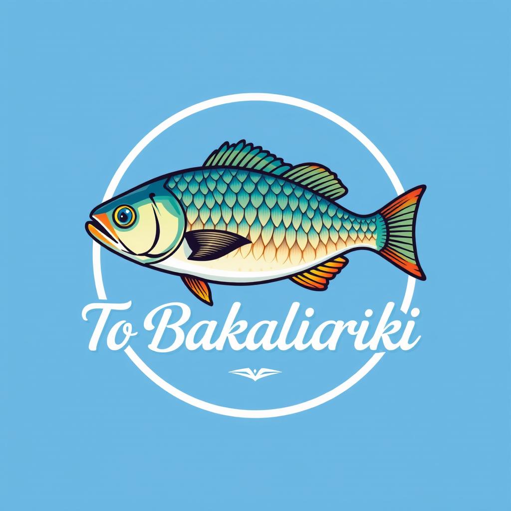 To Bakaliaraki: Fresh Fish Shop Logo Design