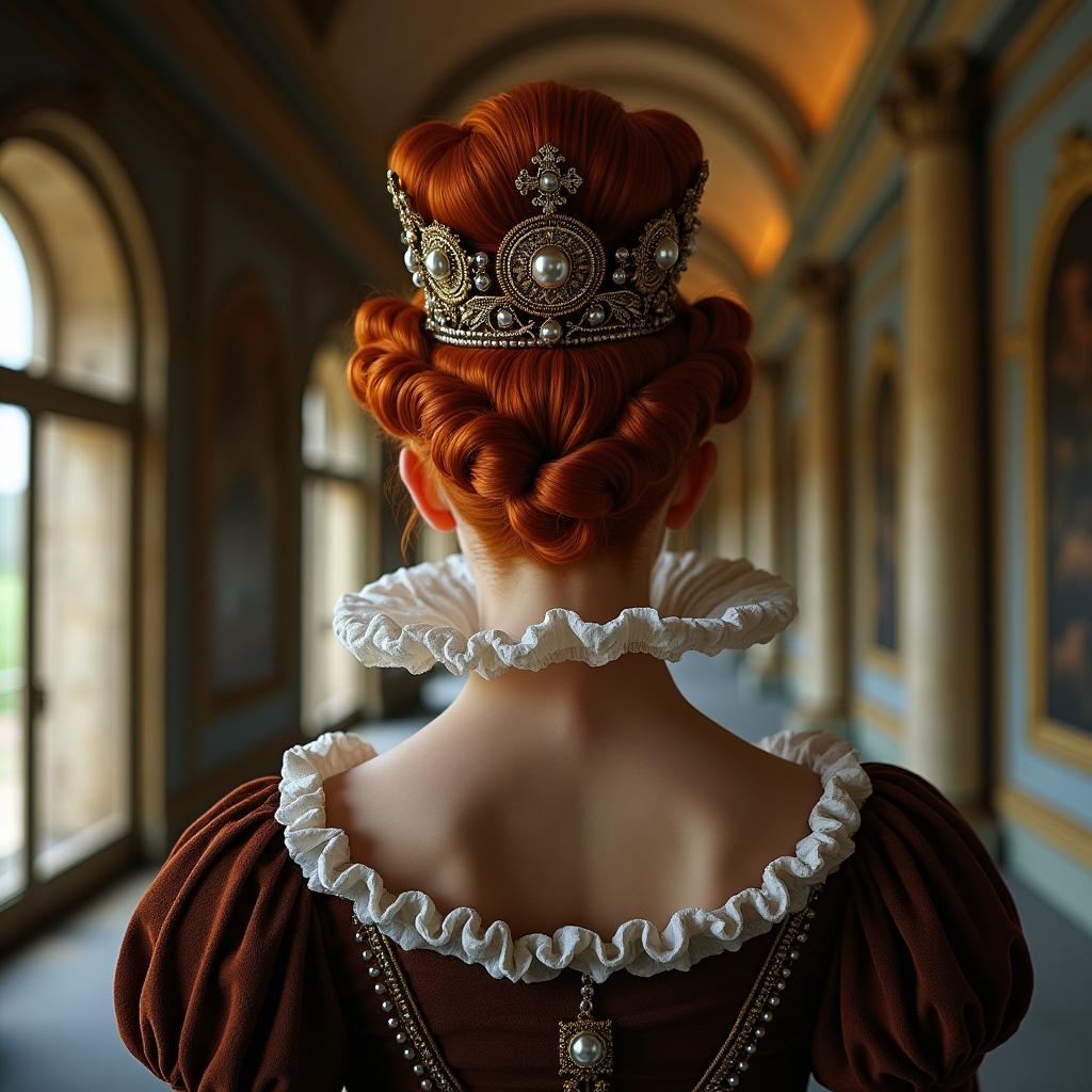 Regal Elegance: Queen Elizabeth I in Steampunk Style