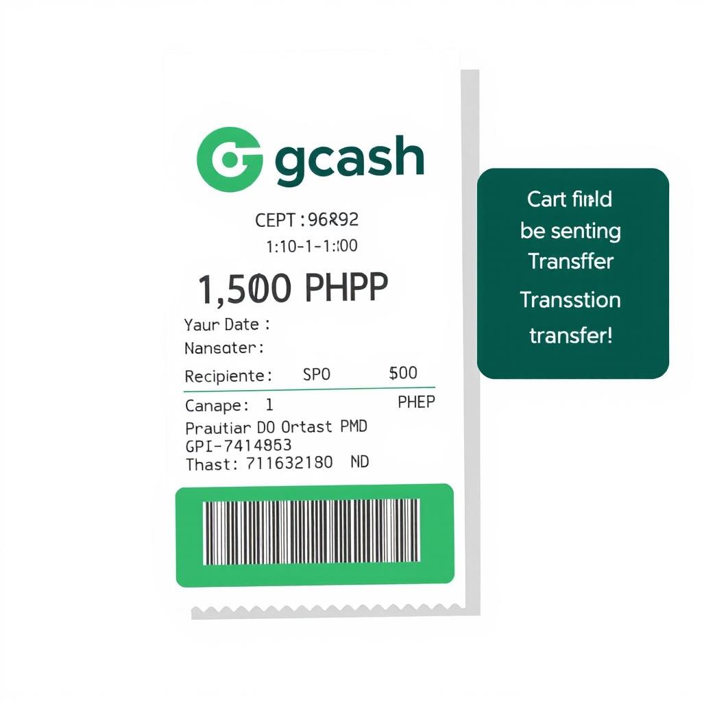 Stylized GCash Transaction Receipt