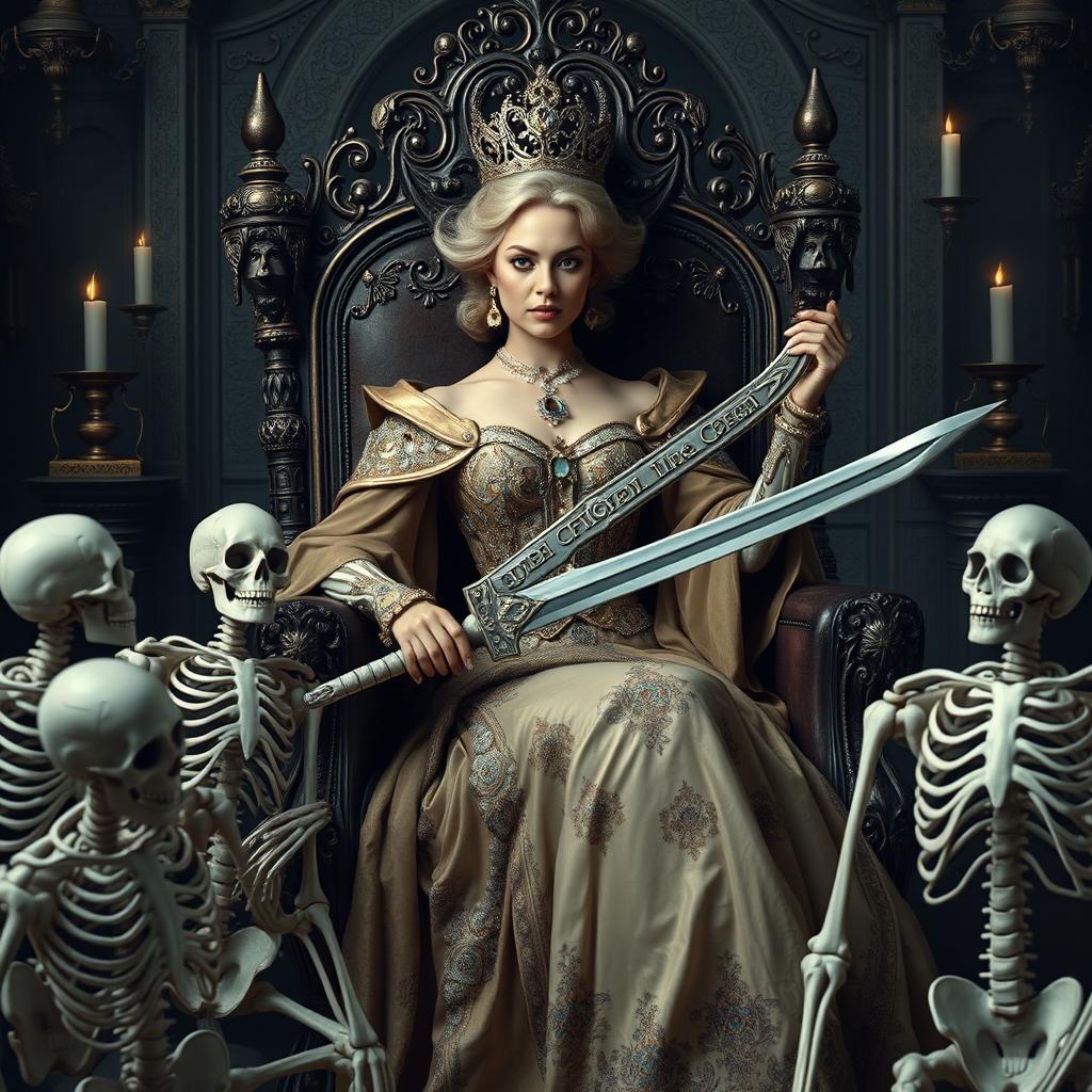 Regal Queen & Her Loyal Skeleton Subjects