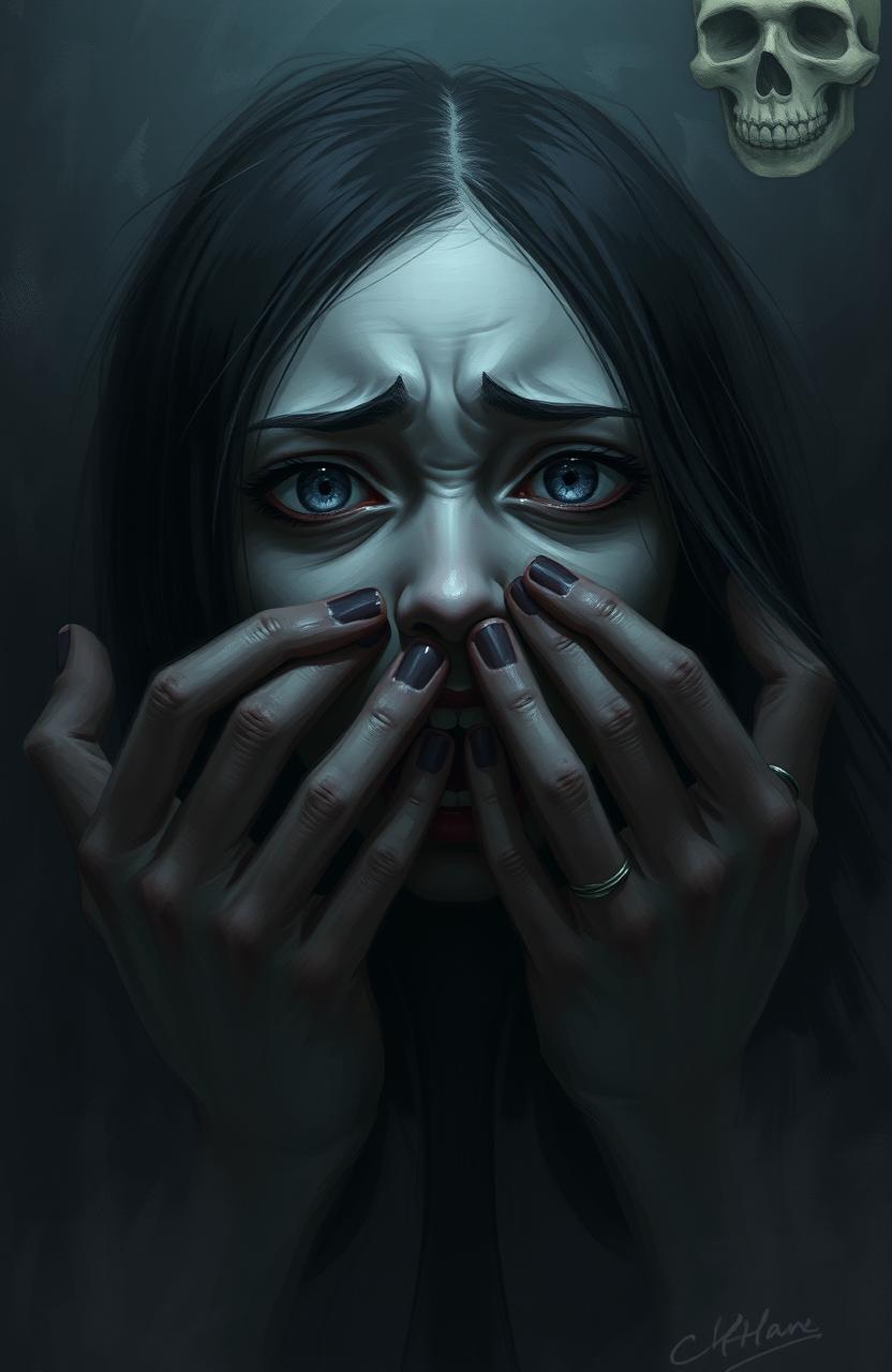 Terror Unleashed: Haunting Digital Art of a Girl Screaming