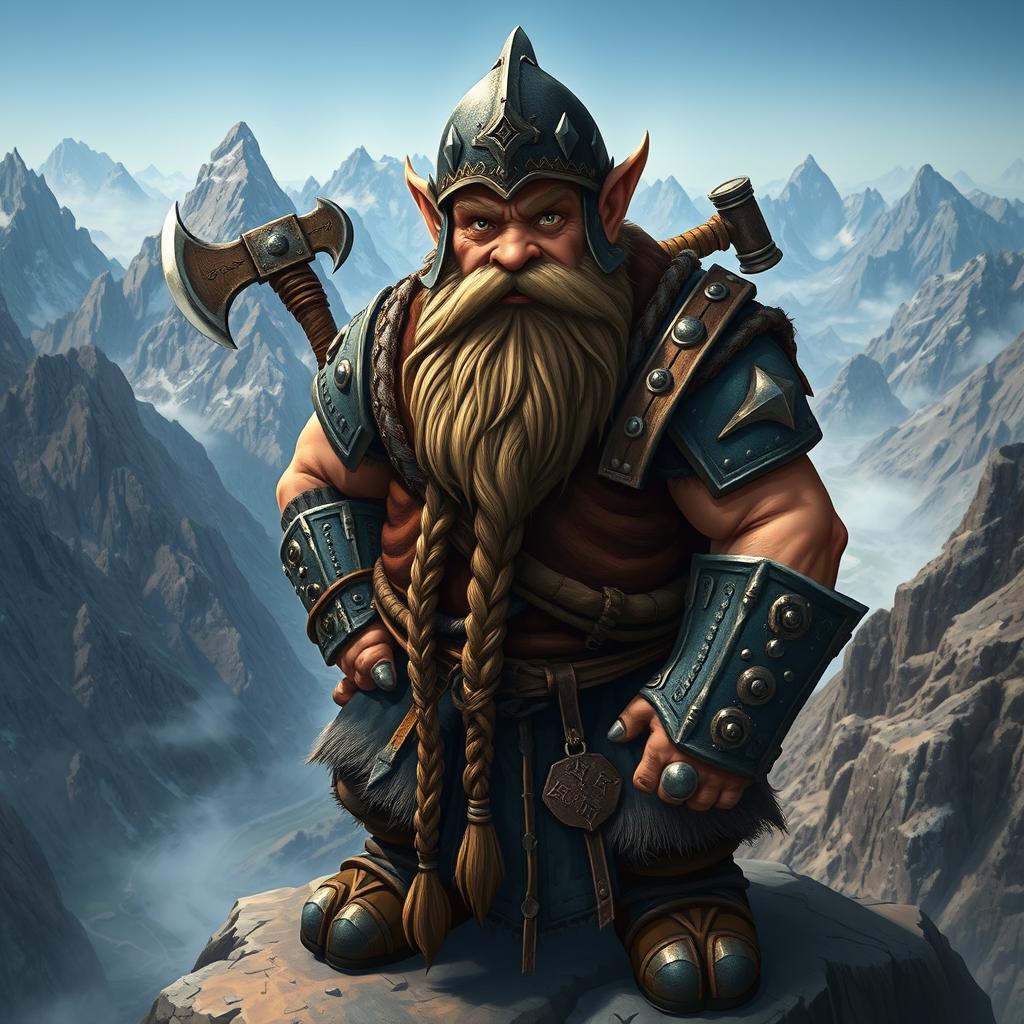 Mighty Mountain Dwarf Warrior