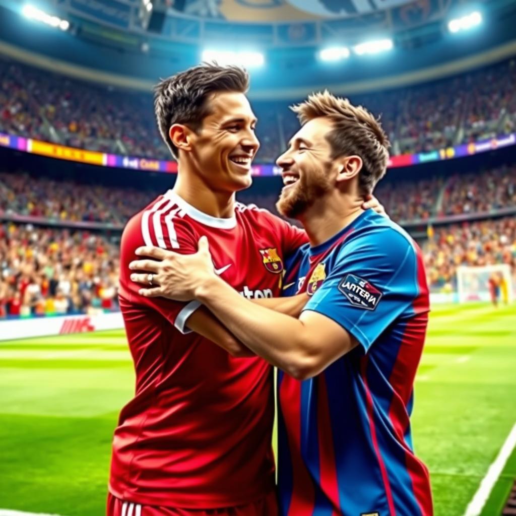 Epic Embrace: Ronaldo & Messi Unite