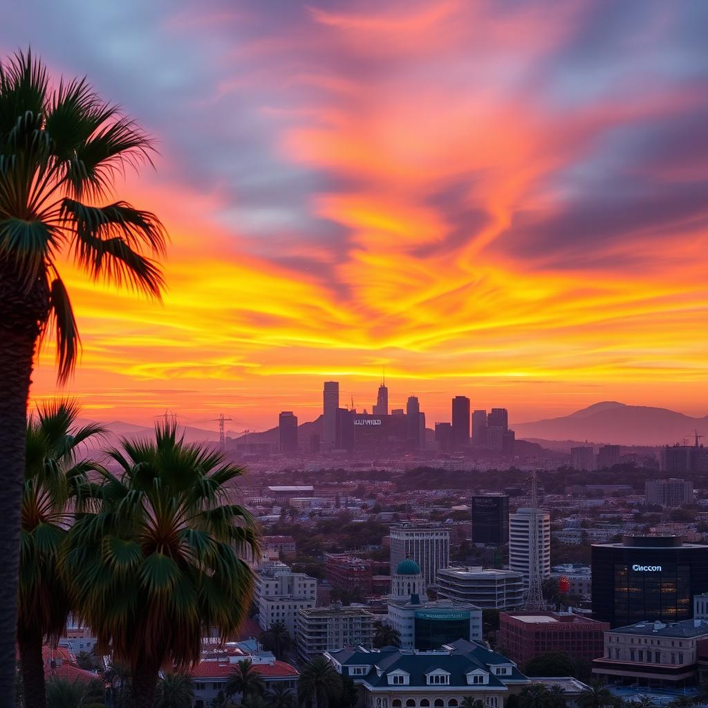 Breathtaking Los Angeles Sunset Panorama