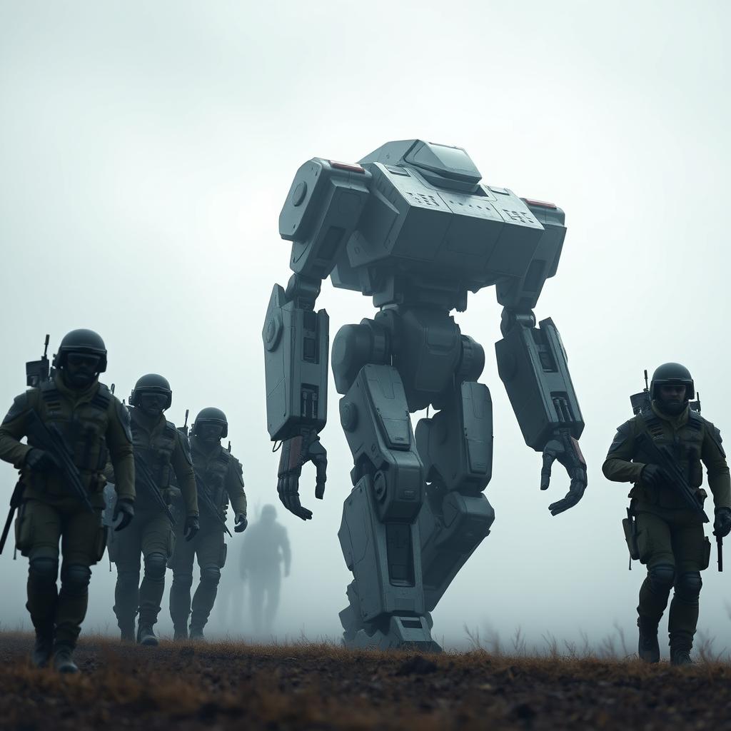 Epic Mech Encounter in the Fog