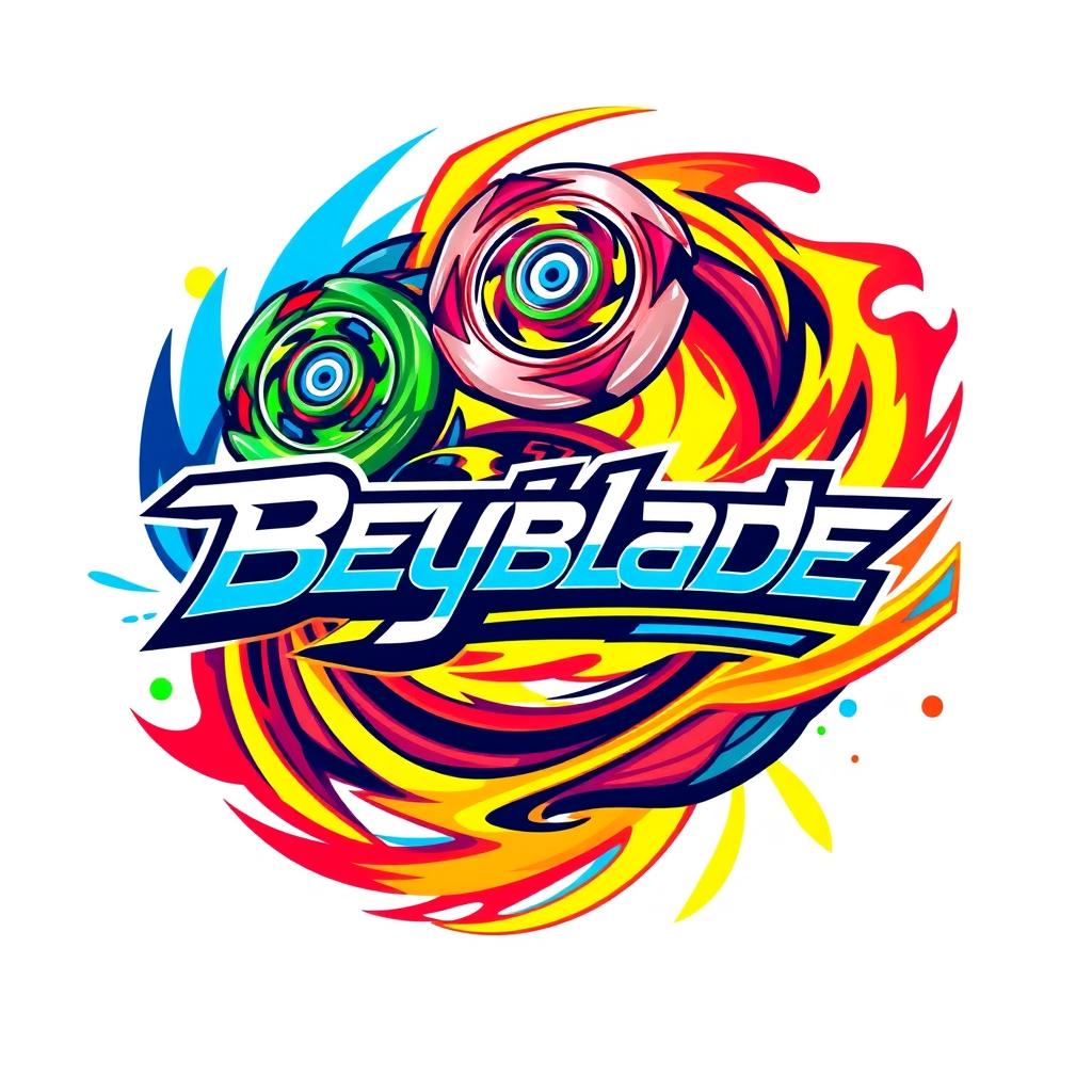 Unleash the Energy: Vibrant Beyblade Logo Design
