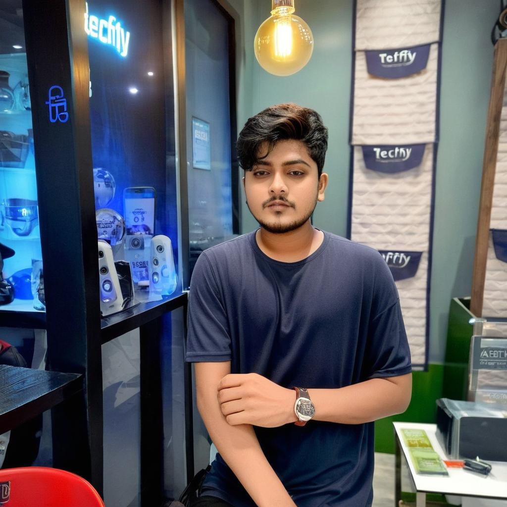 Casual Youthful Vibe: Exploring 'Techify BD' in Trendy Cafe Setting