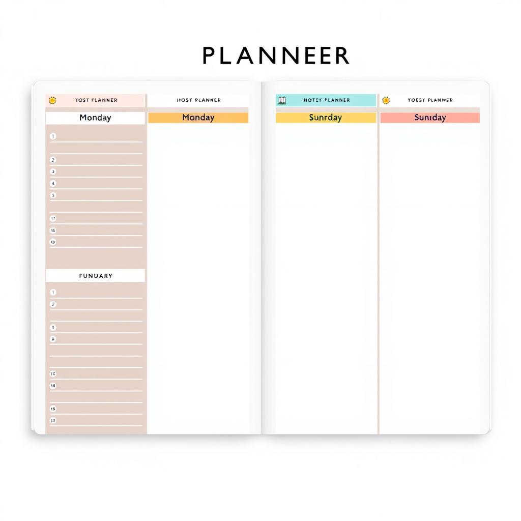 Sleek & Modern Weekly Planner Design