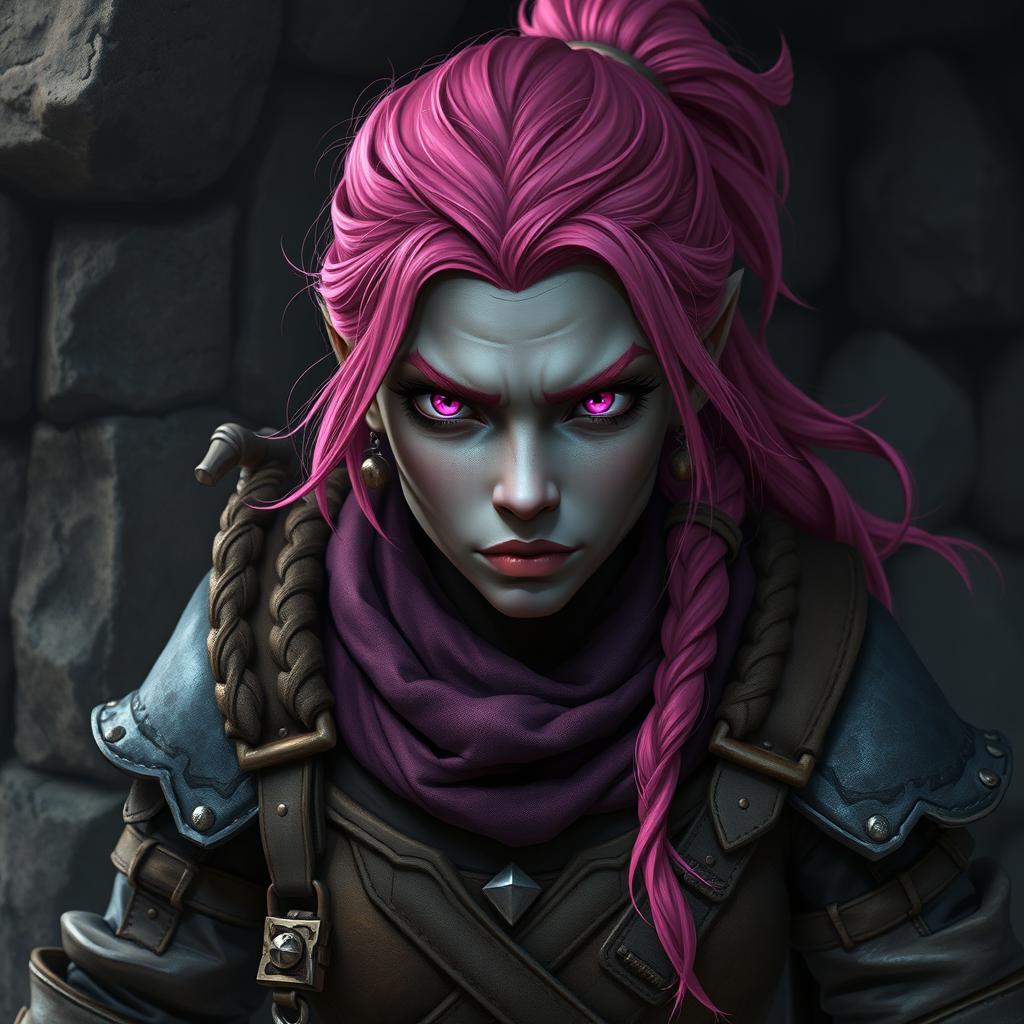 Unleash Your Inner Adventurer: Dark Pink Dwarf Warrior