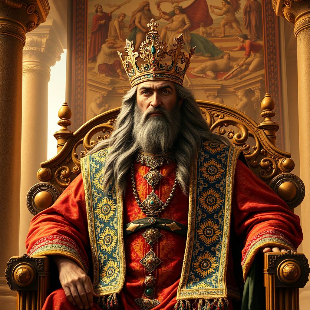 Majestic Ancient Iranian King