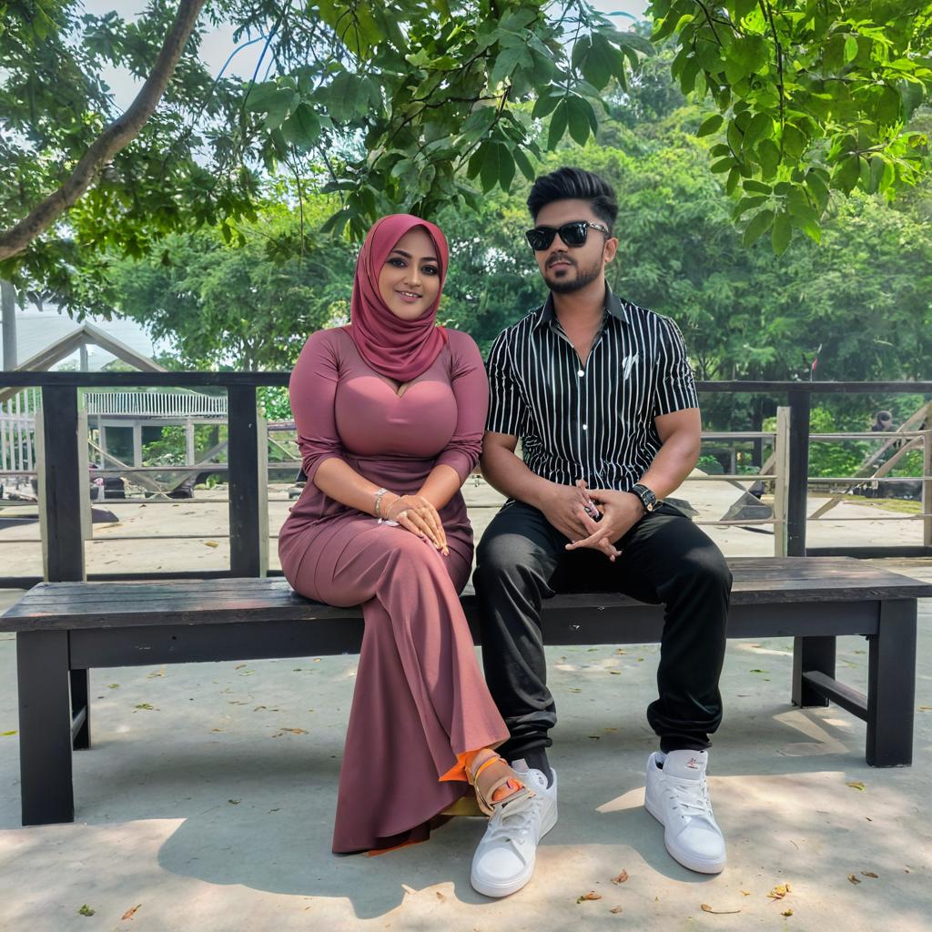 Serene Love: A Stylish Couple in Nature