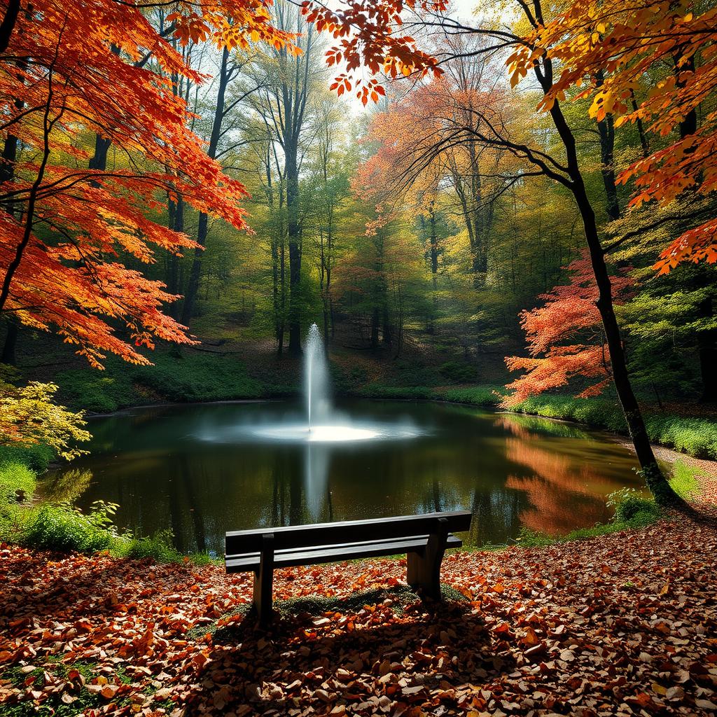 Serene Autumn Forest: Nature's Vibrant Palette