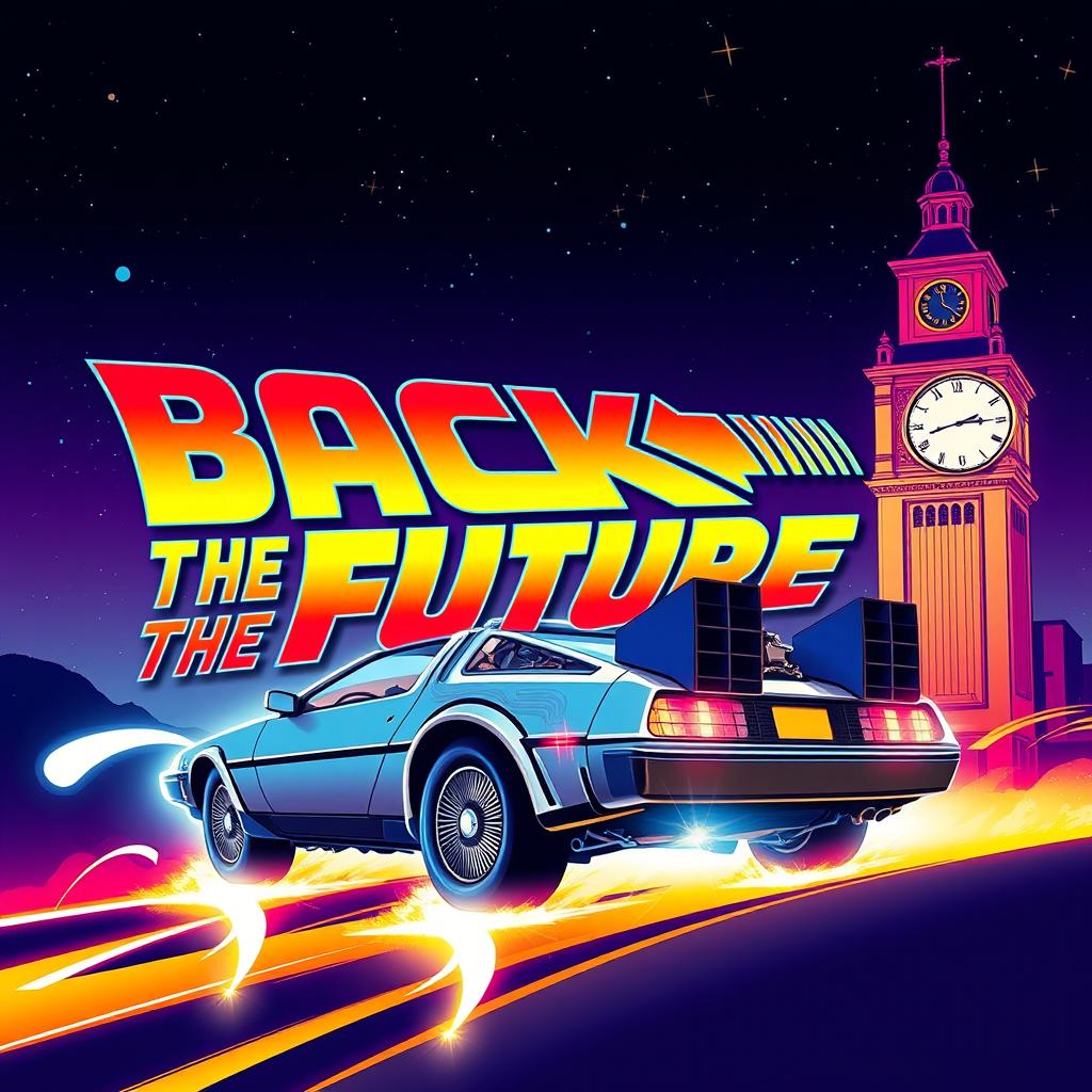 Ride the Time Machine: Back to the Future Retro Poster