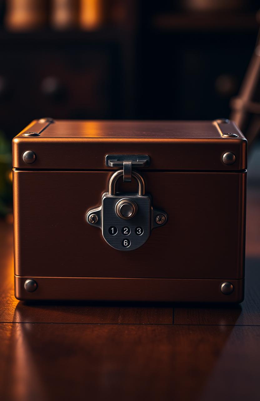 Unlock the Secrets: Intricate Brown Metal Box