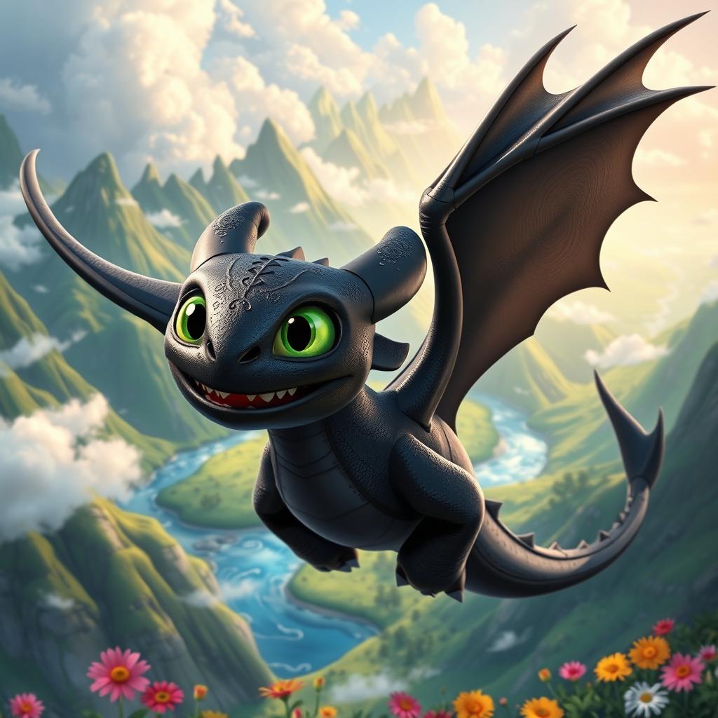 Unleash Your Imagination: Vibrant Toothless-Inspired Dragon