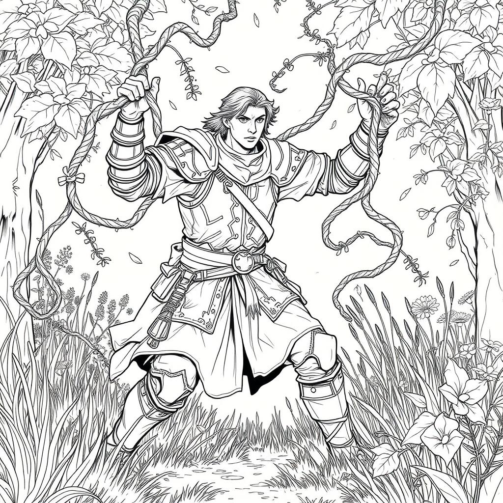 Epic Duel: Adventurer vs. Ensnaring Vines